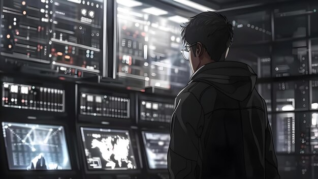 Server Racks In Secure Data Center For Cryptocurrency Mining And Cloud Computing Concept Server