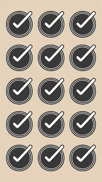 Set Of Check Mark Icons Tick And Cross Vector Signs Yes And No Labels
