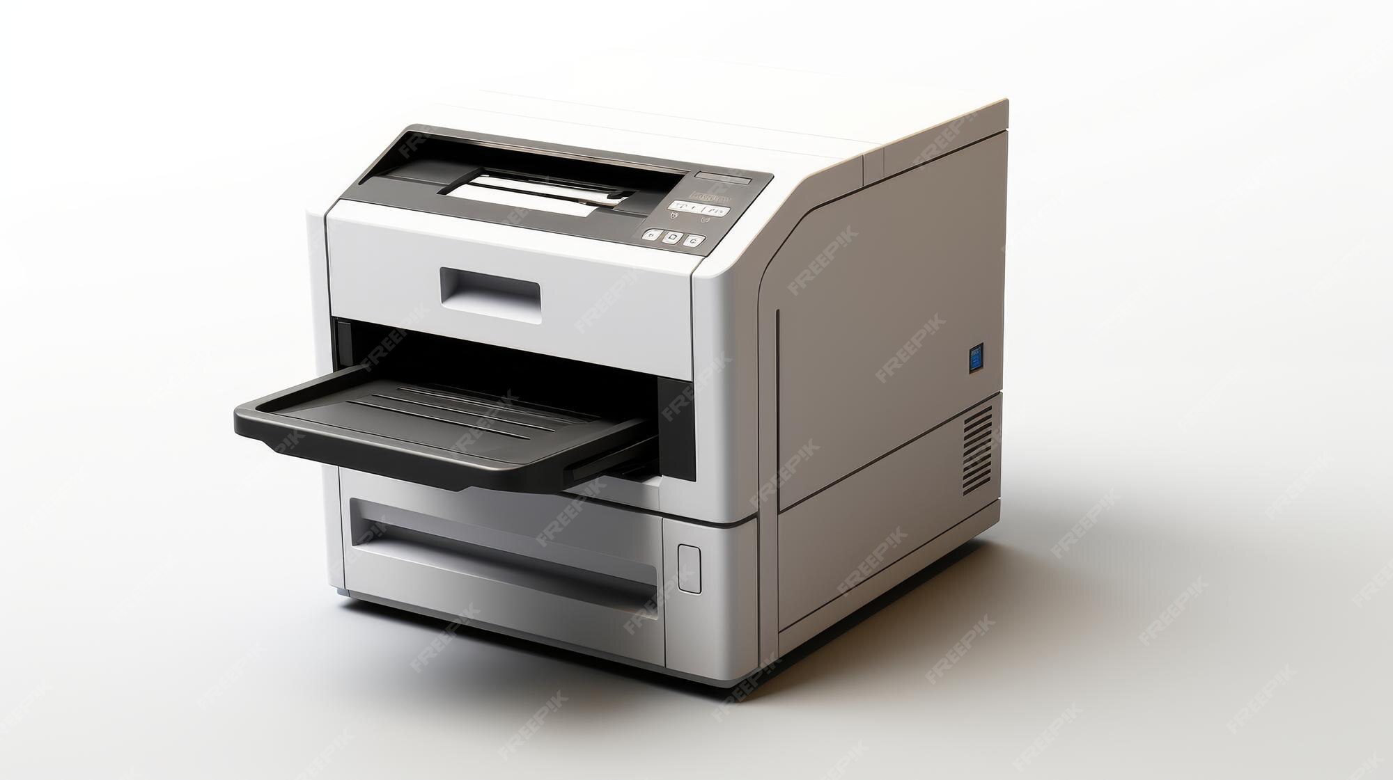 Premium Photo | Setting Up a Printer Server on White background Premium Photo | Setting Up a Printer Server on White background