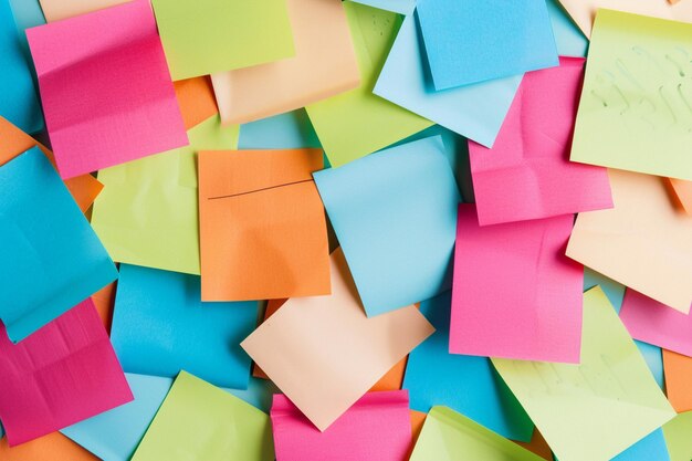 Premium Photo | Several sticky post notes different colors Premium Photo | Several sticky post notes different colors
