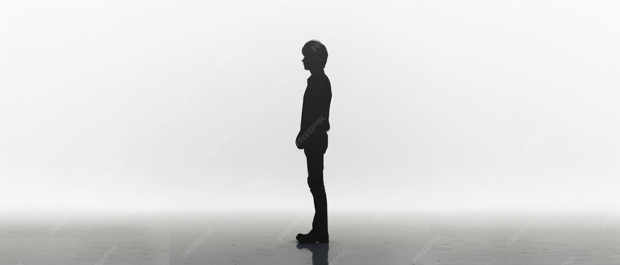 Premium Photo | Shadowed Figure A Black Silhouette on a White Canvas Premium Photo | Shadowed Figure A Black Silhouette on a White Canvas