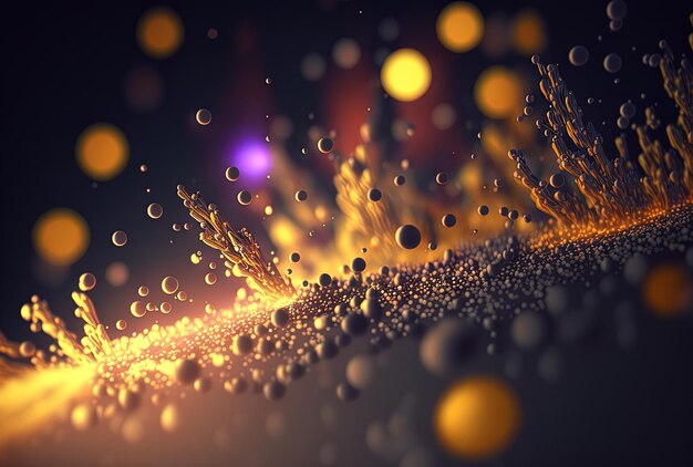 Premium AI Image | Shallow depth of field flowing cyberparticles Premium AI Image | Shallow depth of field flowing cyberparticles