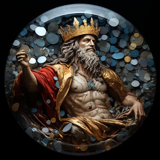Premium Photo | Shattered Wealth Unveiling the Reign of the King of Coins Premium Photo | Shattered Wealth Unveiling the Reign of the King of Coins