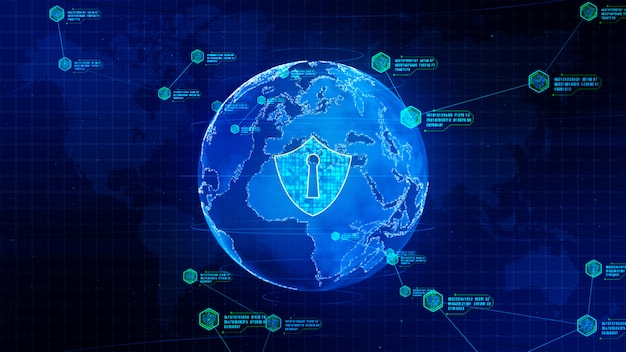Premium Photo | Shield icon on secure global network, technology ... Premium Photo | Shield icon on secure global network, technology ...