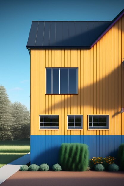 Premium AI Image | Shipping container house generated Ai Premium AI Image | Shipping container house generated Ai
