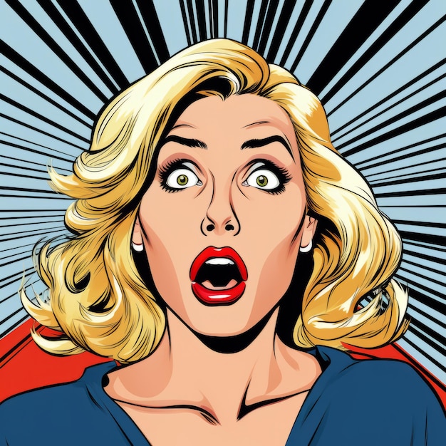 Premium Photo | Shocked Woman A Vibrant Pop Art Illustration In Pulp ... Premium Photo | Shocked Woman A Vibrant Pop Art Illustration In Pulp ...