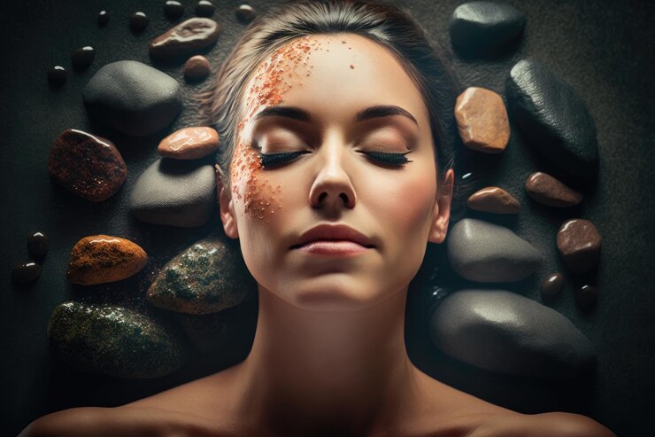 Premium Ai Image Shot Of A Beautiful Young Woman Enjoying A Hot Stone