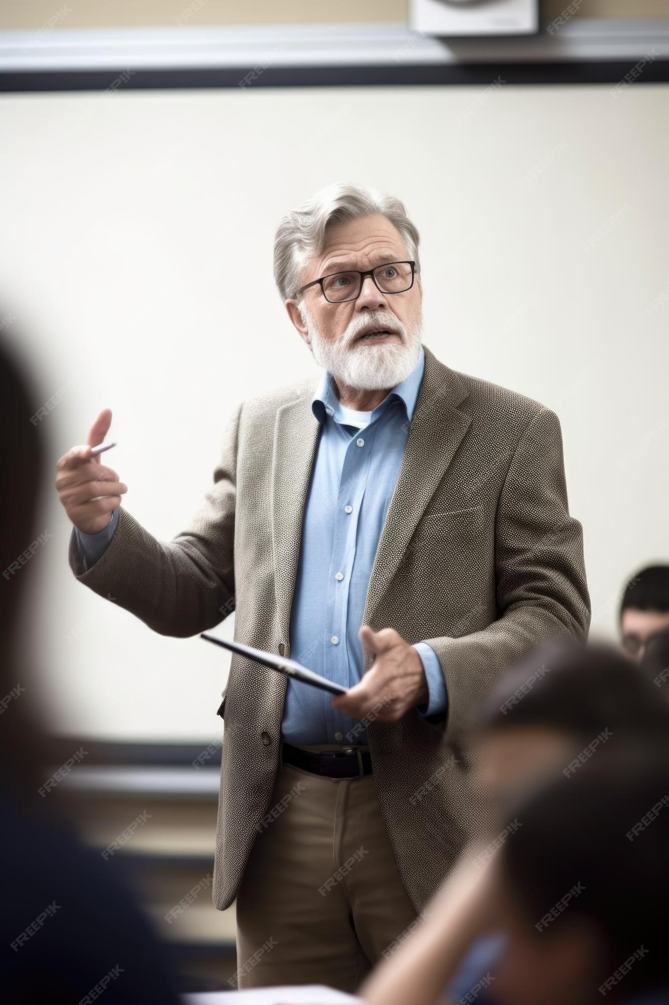 Premium AI Image | Shot of a university professor teaching his class ... Premium AI Image | Shot of a university professor teaching his class ...
