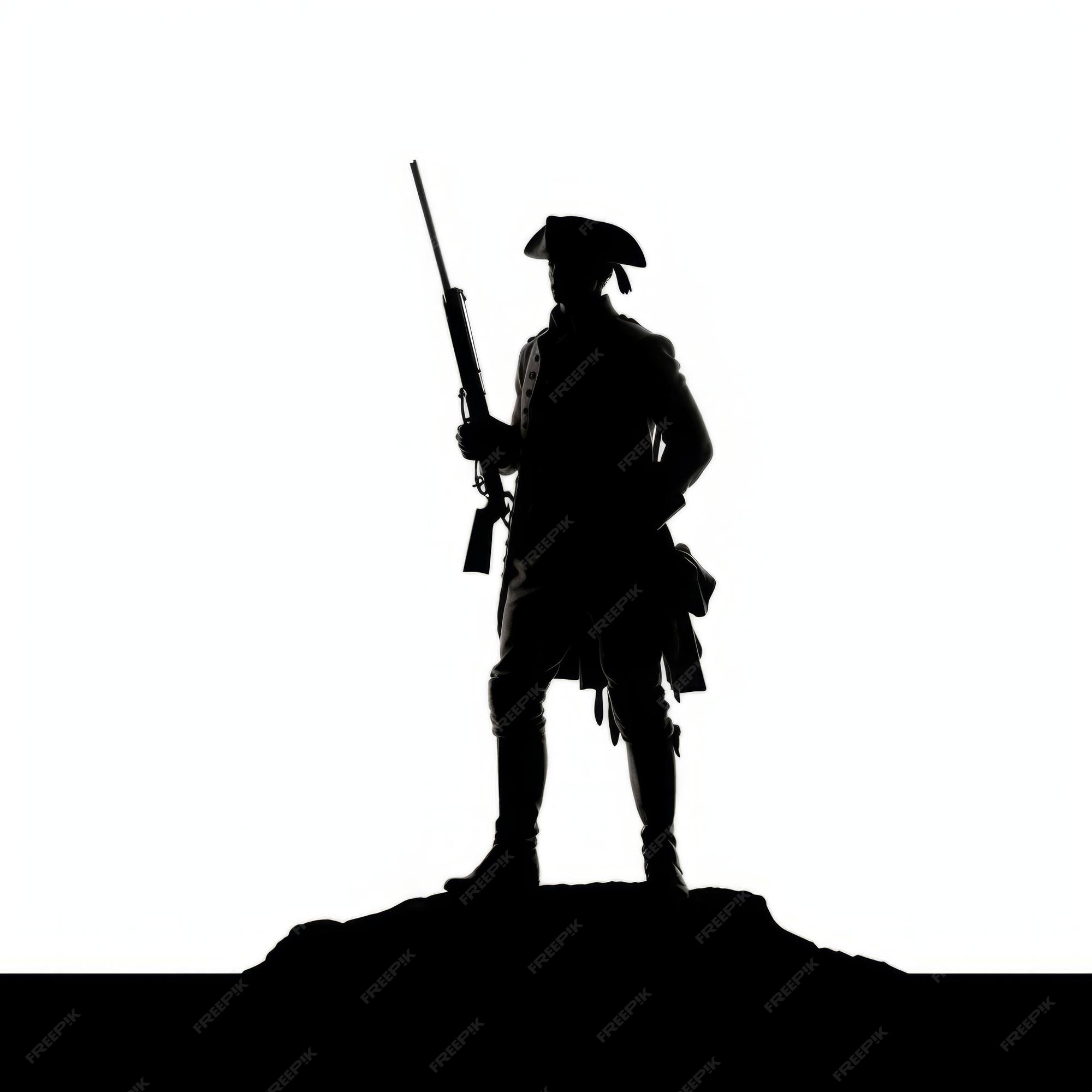 Premium AI Image | silhouette of american revolutionary war soldier png ... Premium AI Image | silhouette of american revolutionary war soldier png ...