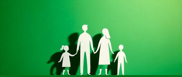 Premium Photo | Silhouette Family on Vibrant Green Background Premium Photo | Silhouette Family on Vibrant Green Background