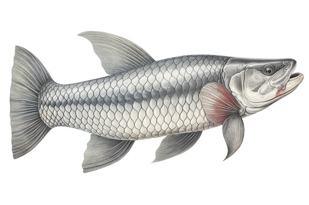 Premium Photo | A silver carp fish isolated on white background Premium Photo | A silver carp fish isolated on white background