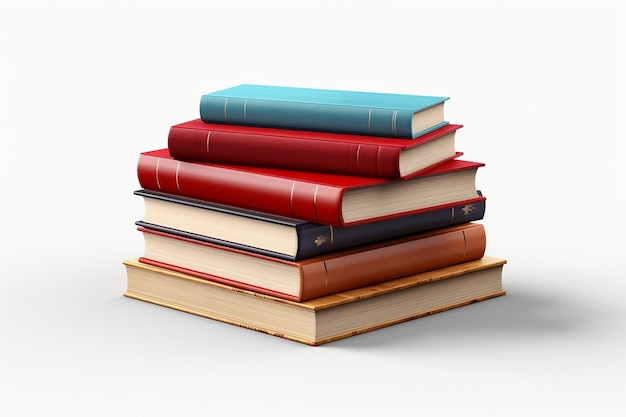 Premium AI Image | Simple Stack of Books Generative AI Premium AI Image | Simple Stack of Books Generative AI