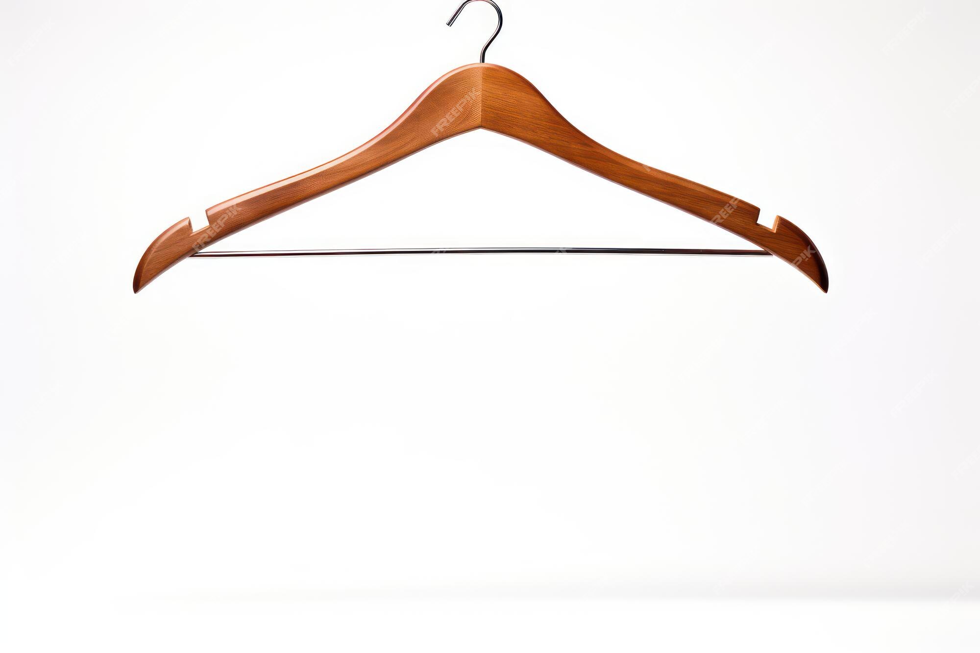 Premium Photo A Single Clothes Hanger Isolated On White Background