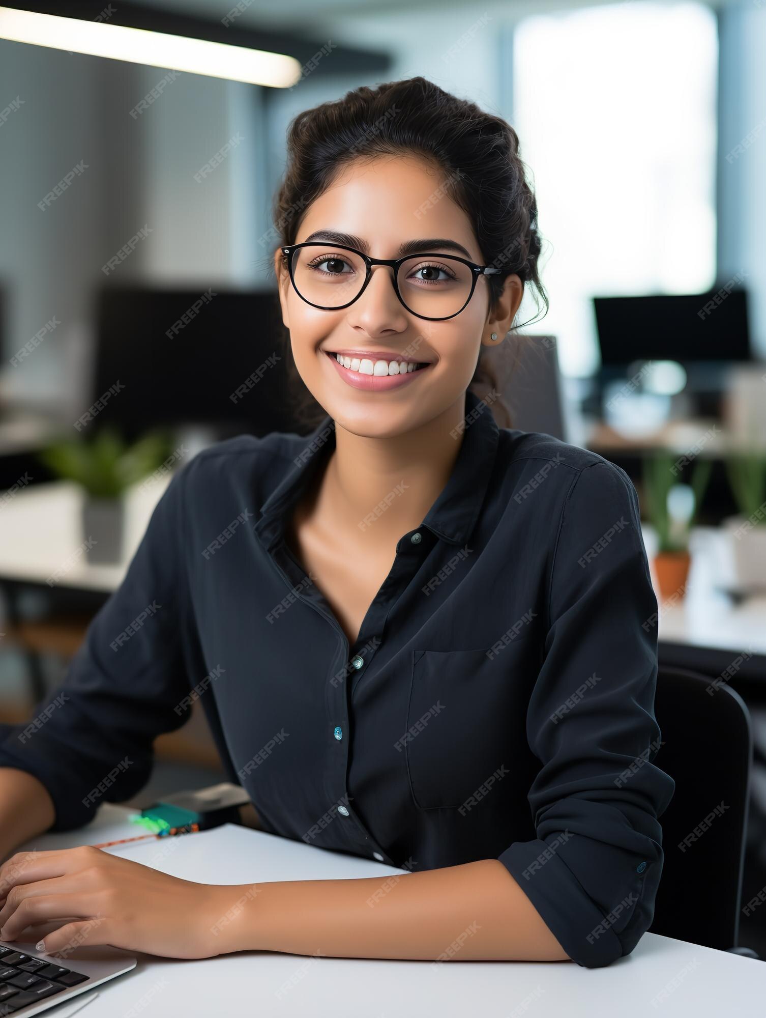 Premium Photo Skilled Female Programmer At Work Ai Generated