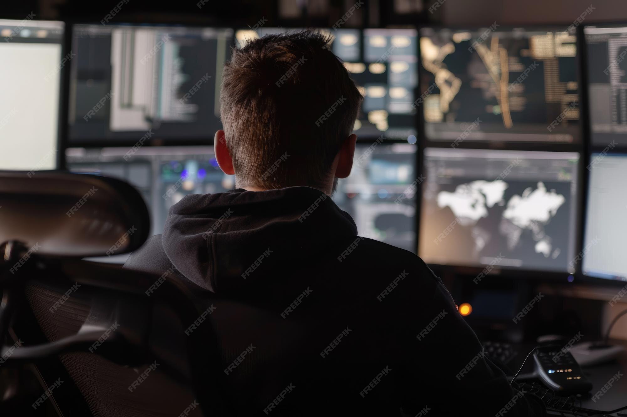 Premium Photo | Skilled programmer coding engineering code while ...