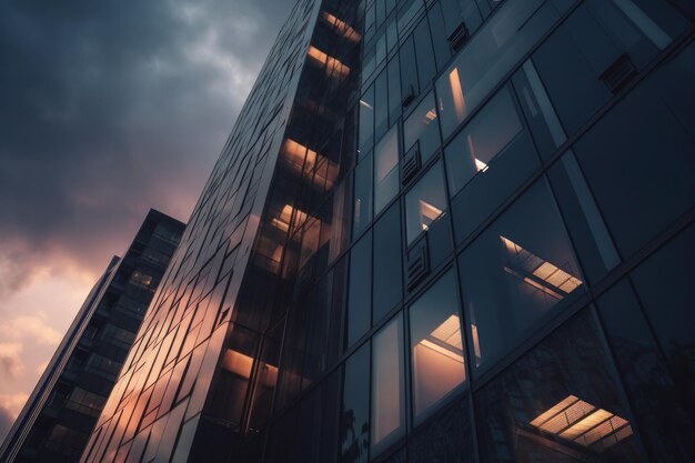 Premium AI Image | Skyscraper facade Modern finance sky Generate Ai Premium AI Image | Skyscraper facade Modern finance sky Generate Ai