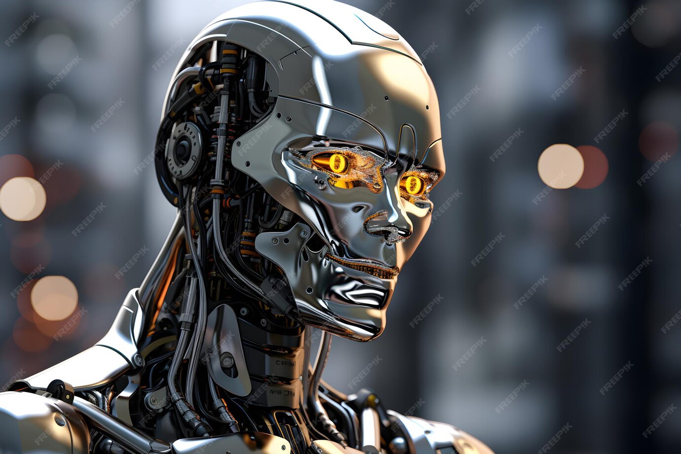 Premium Photo | Sleek Android Robot Displaying Advanced Programming and Artificial Intelligence ...