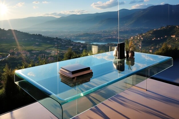 Minimalist glass desk store