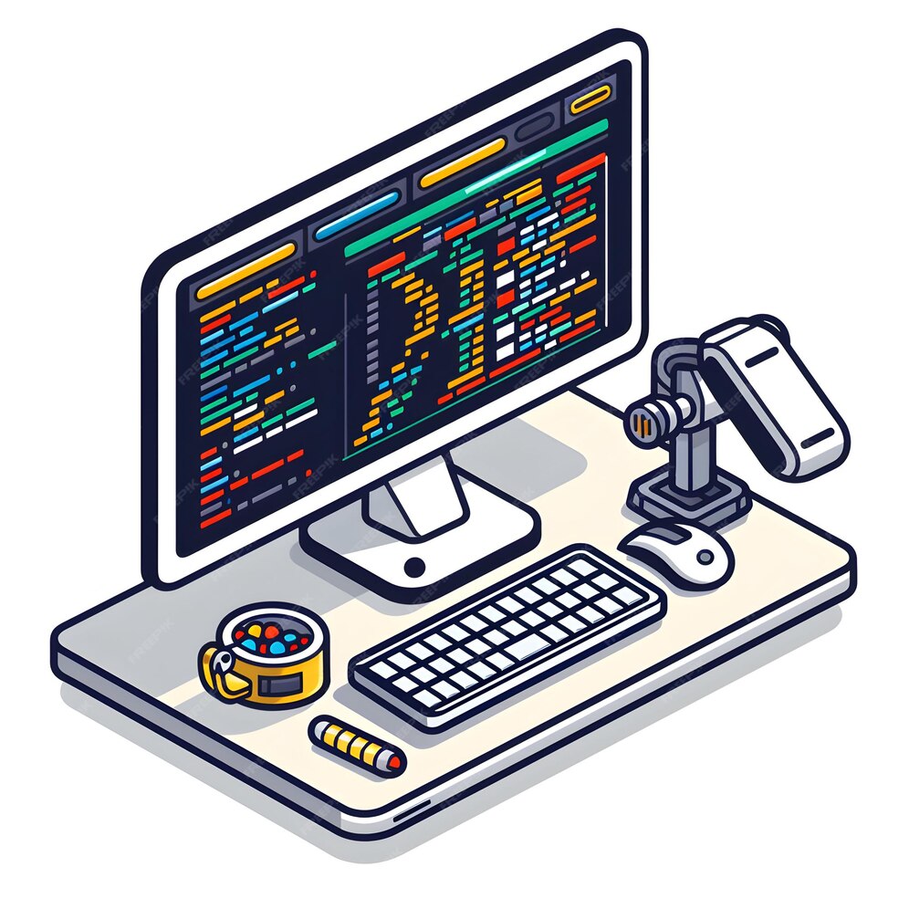 Sleek Programming Dashboard and Codebase Icon with Text Space on Professional Background Ideal ...