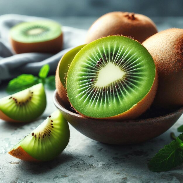 Sliced kiwi fruit isolated white background Ai generative | Premium AI ... Sliced kiwi fruit isolated white background Ai generative | Premium AI ...