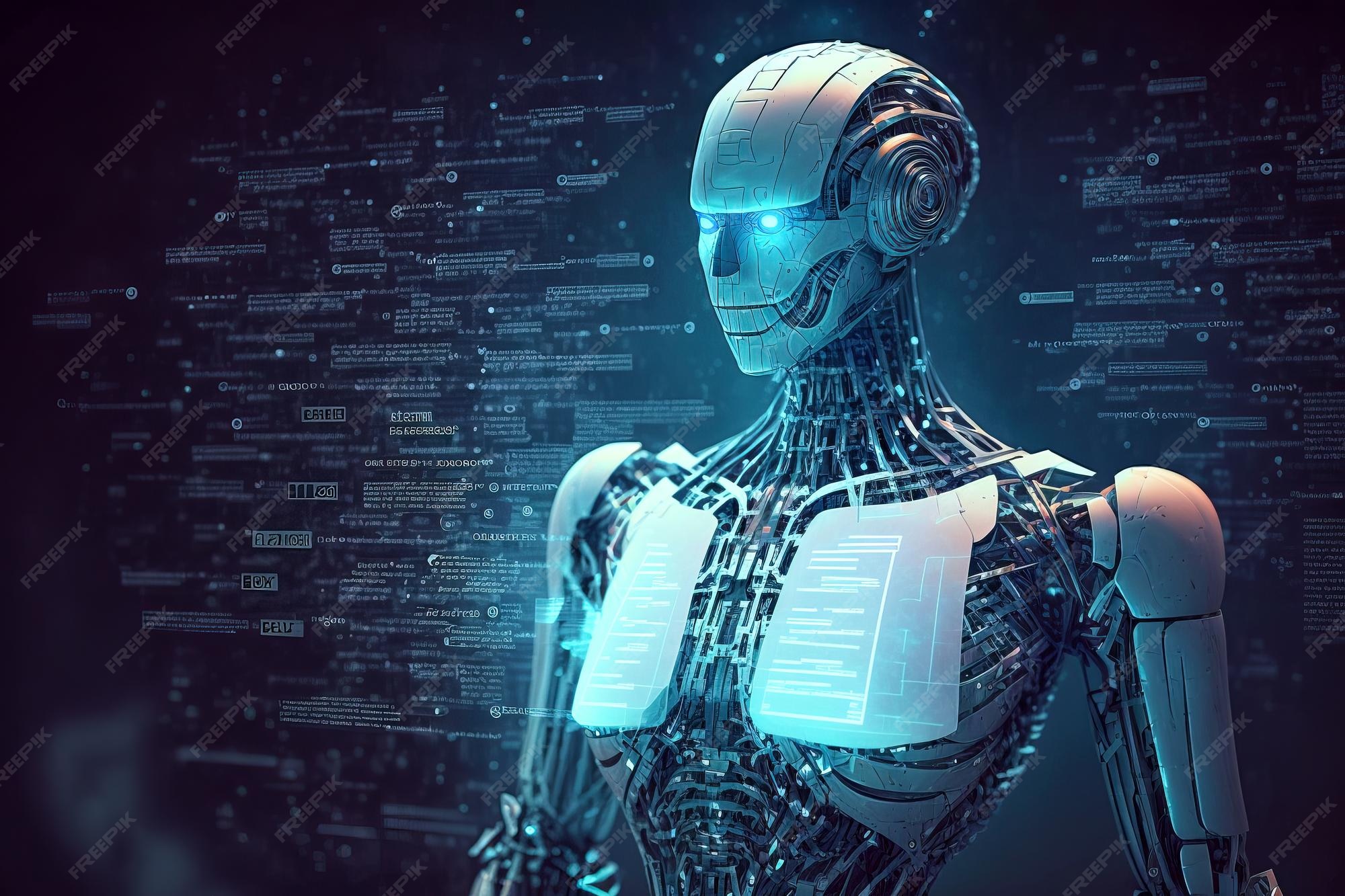 텍스트와 단락을 분석하는 스마트 Ai 로봇 Chatgpt Gpt4 Openai Generative Ai 프리미엄 사진