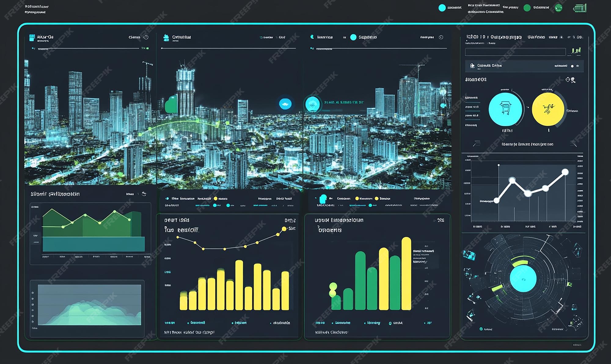 A smart city dashboard showing realtime data on city | Premium AI ... A smart city dashboard showing realtime data on city | Premium AI ...
