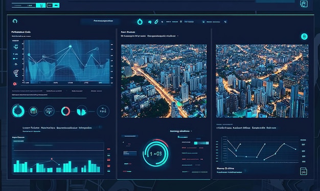 A smart city dashboard showing realtime data on city | Premium AI ... A smart city dashboard showing realtime data on city | Premium AI ...