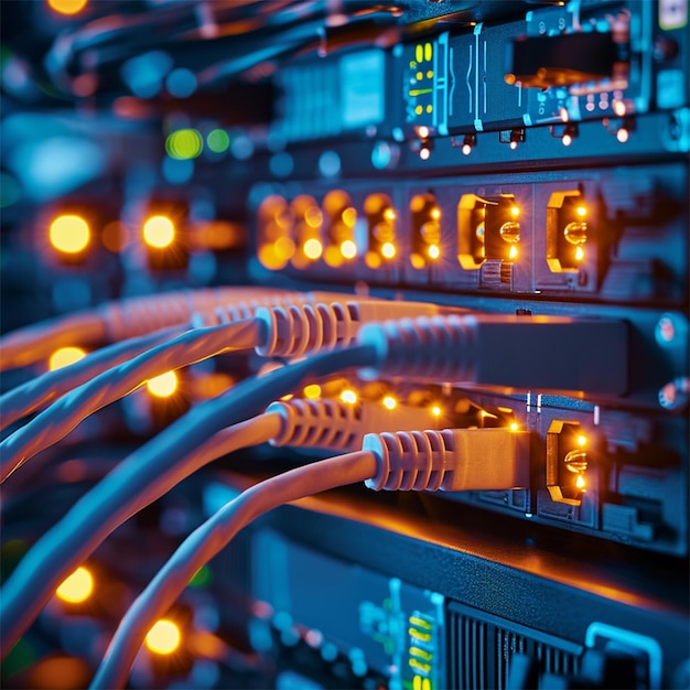 Premium Photo | A smart data server data center Network server ...