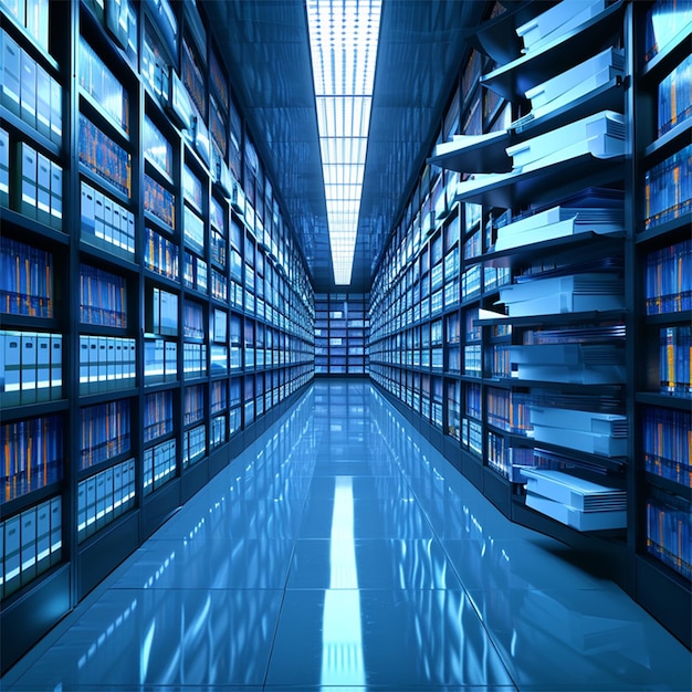 Premium Photo | A smart data server data center Network server ...