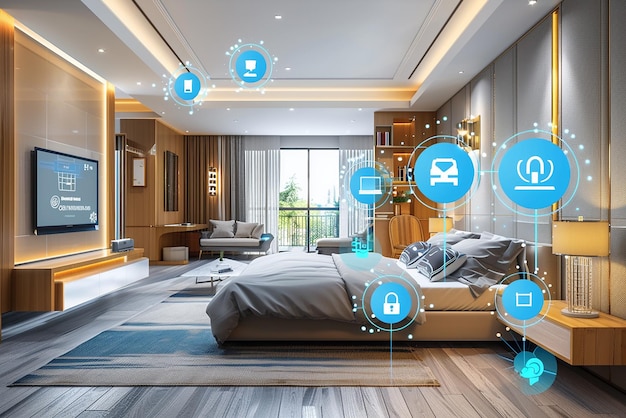 Smart Hotel Room Connected Amenities in IoT Hospitality | Premium AI ... Smart Hotel Room Connected Amenities in IoT Hospitality | Premium AI ...