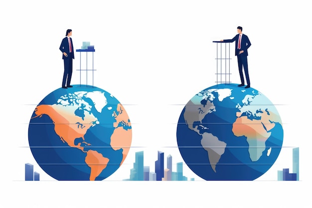 Premium Photo | Sme cartoon illustration generative ai world map continent Premium Photo | Sme cartoon illustration generative ai world map continent
