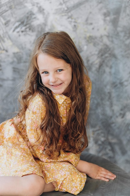 Premium Photo | Smile little girl in studio Premium Photo | Smile little girl in studio