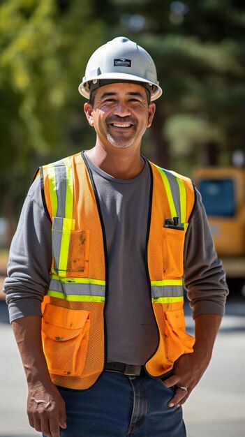 Premium Photo | A smiling worker wearing a hard hat and smiling Premium Photo | A smiling worker wearing a hard hat and smiling