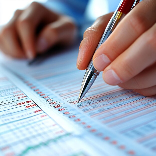 Snapshot of a person conducting a financial analysis using spreadsheets ... Snapshot of a person conducting a financial analysis using spreadsheets ...
