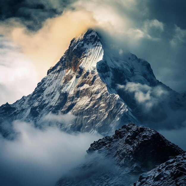 Premium AI Image | Snowy Alpine Peak Generative Ai Premium AI Image | Snowy Alpine Peak Generative Ai