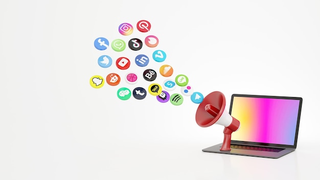 Premium Photo | Social media marketing digital marketing 3d icons ... Premium Photo | Social media marketing digital marketing 3d icons ...