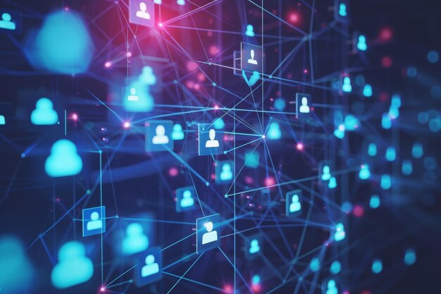 Premium Photo | Social network connection background Abstract digital ... Premium Photo | Social network connection background Abstract digital ...