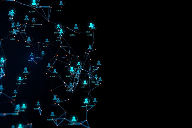 Premium Photo | Social network connection and stats data concept with ... Premium Photo | Social network connection and stats data concept with ...