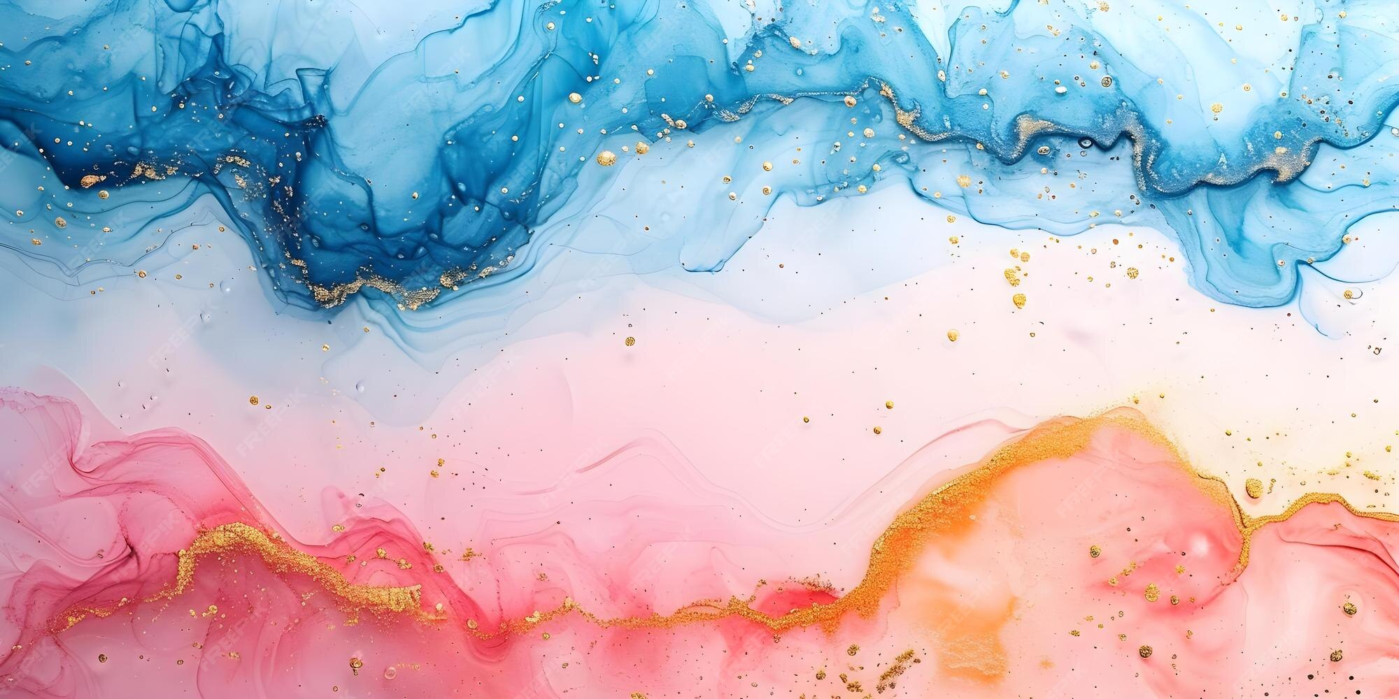 Premium Photo | Soft Pastel Watercolor Blend in Pink Blue and Gold ... Premium Photo | Soft Pastel Watercolor Blend in Pink Blue and Gold ...