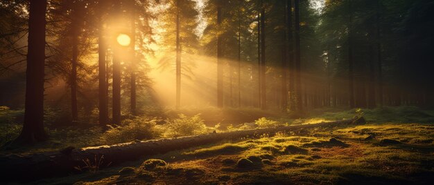 Soft warm light seeping through the trees | Premium AI-generated image Soft warm light seeping through the trees | Premium AI-generated image