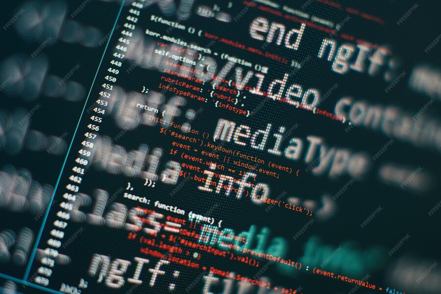 Premium Photo | Software develop company office database bits access stream visualisation ...