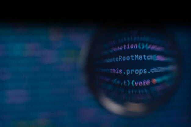 Premium Photo Software Developer Code Abstract Computer Script Code Code In A Glass Ball
