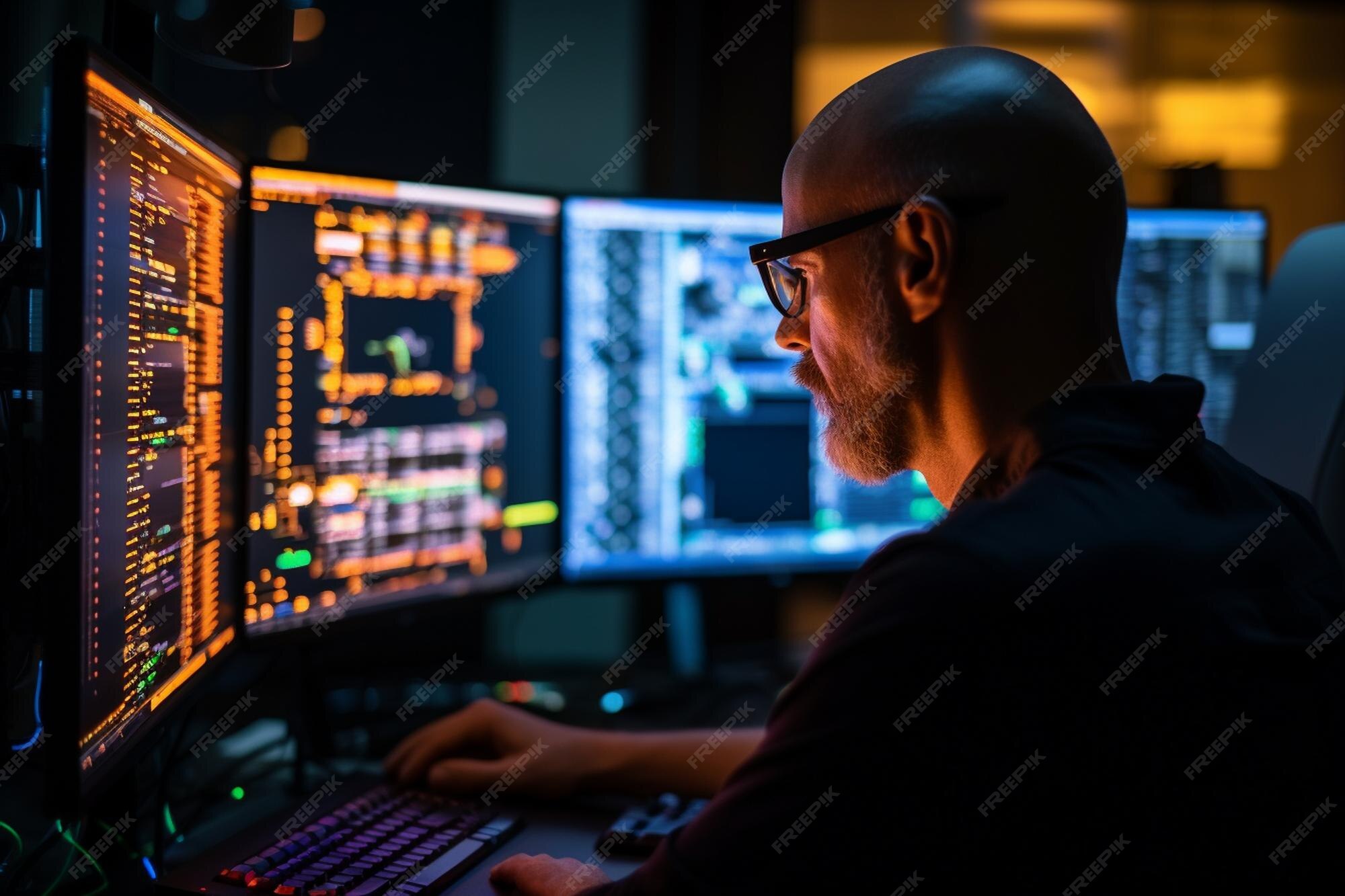 Premium Photo | Software developer coding with javascript in agile environment