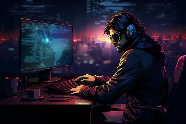 Premium Photo Software Developer Coding With Javascript In Agile Environment