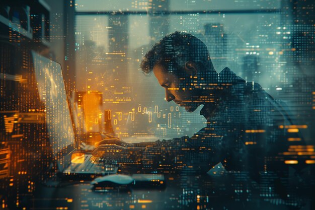 Premium Photo | Software developer Computer programmer flat character ...