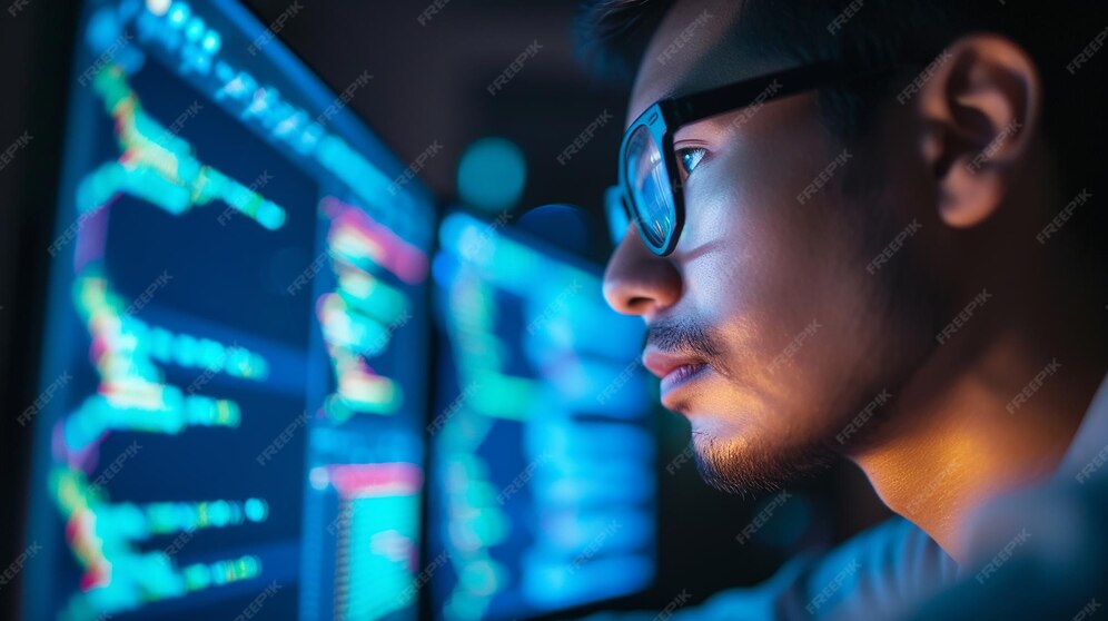 Software Developer Digital technology software development concept Coding programmer Deloper Te ...