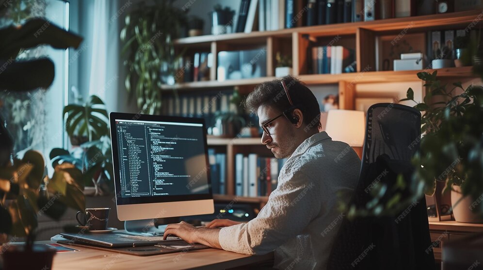 Software Developer Digital technology software development concept Coding programmer Deloper Te ...