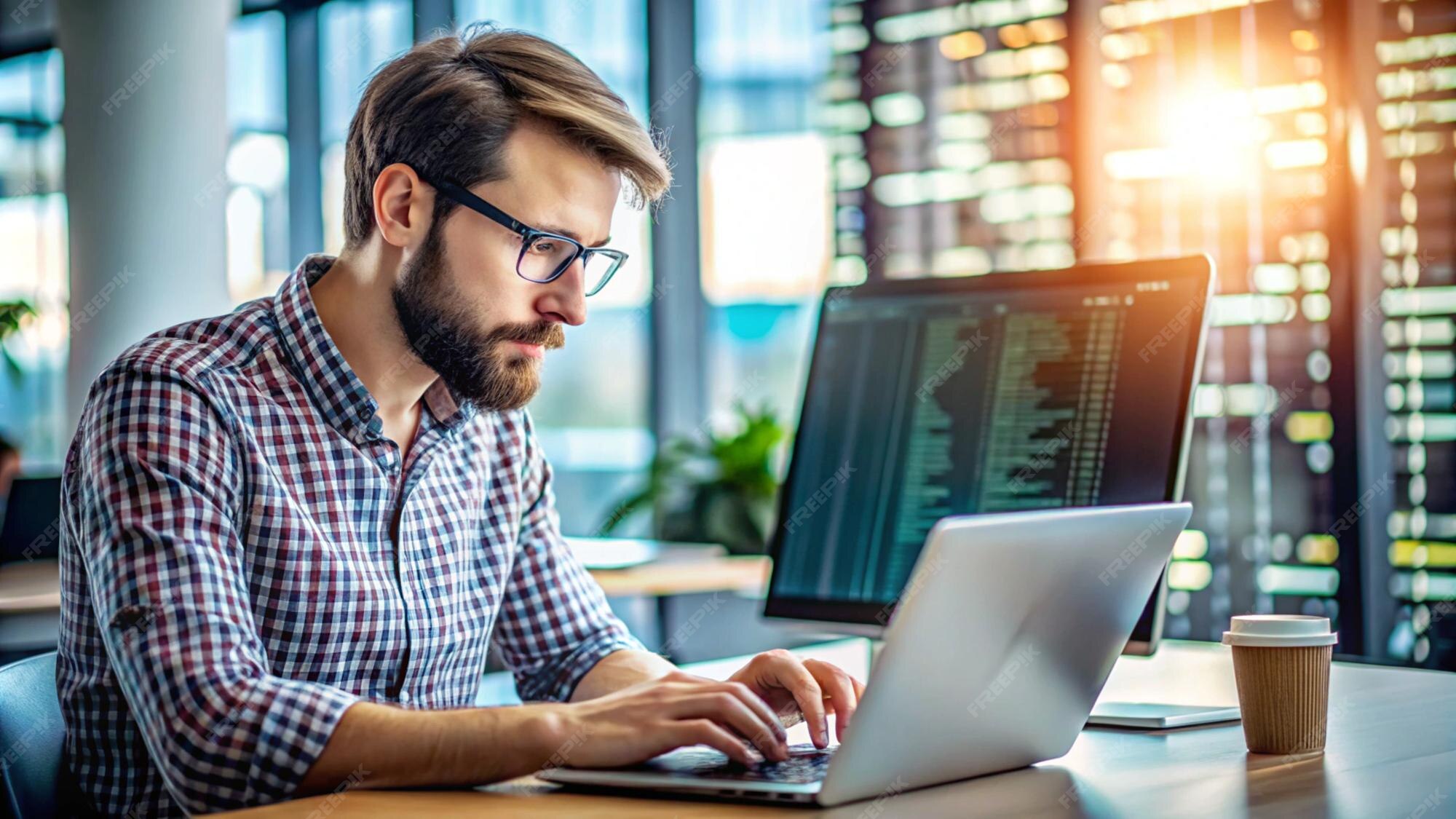 Software Developer Or Programmer Coding Program With Laptop Create Intelligence Innovation