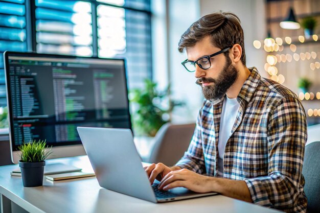 Developer With Laptop Pictures | Freepik