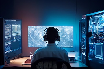 Premium Photo | Software developer programmer hacker coding scripts for ...